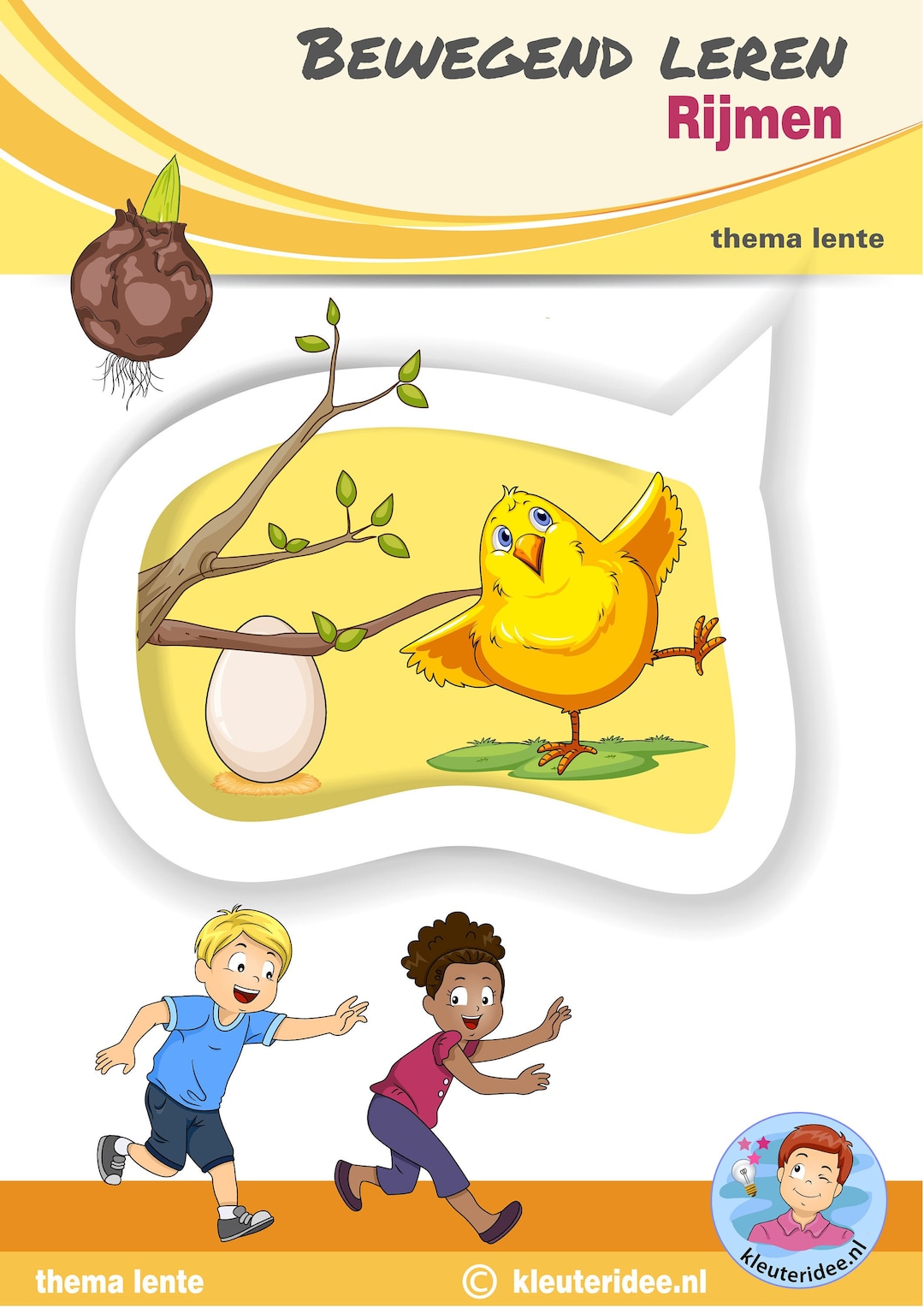 Rijmrun 'lente', bewegend leren, rijmen - Etsy België
