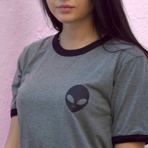 Alien Pocket Patch Ringer Tee Tumblr Shirt Unisex Sizing - Etsy