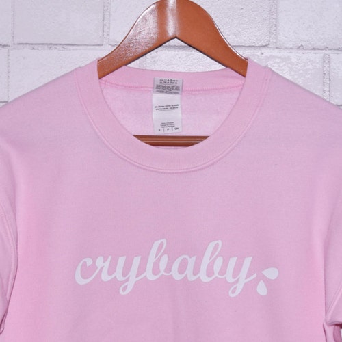Pink Crybaby Sweatshirt Soft Pink Cozy Cry Baby Sweater - Etsy