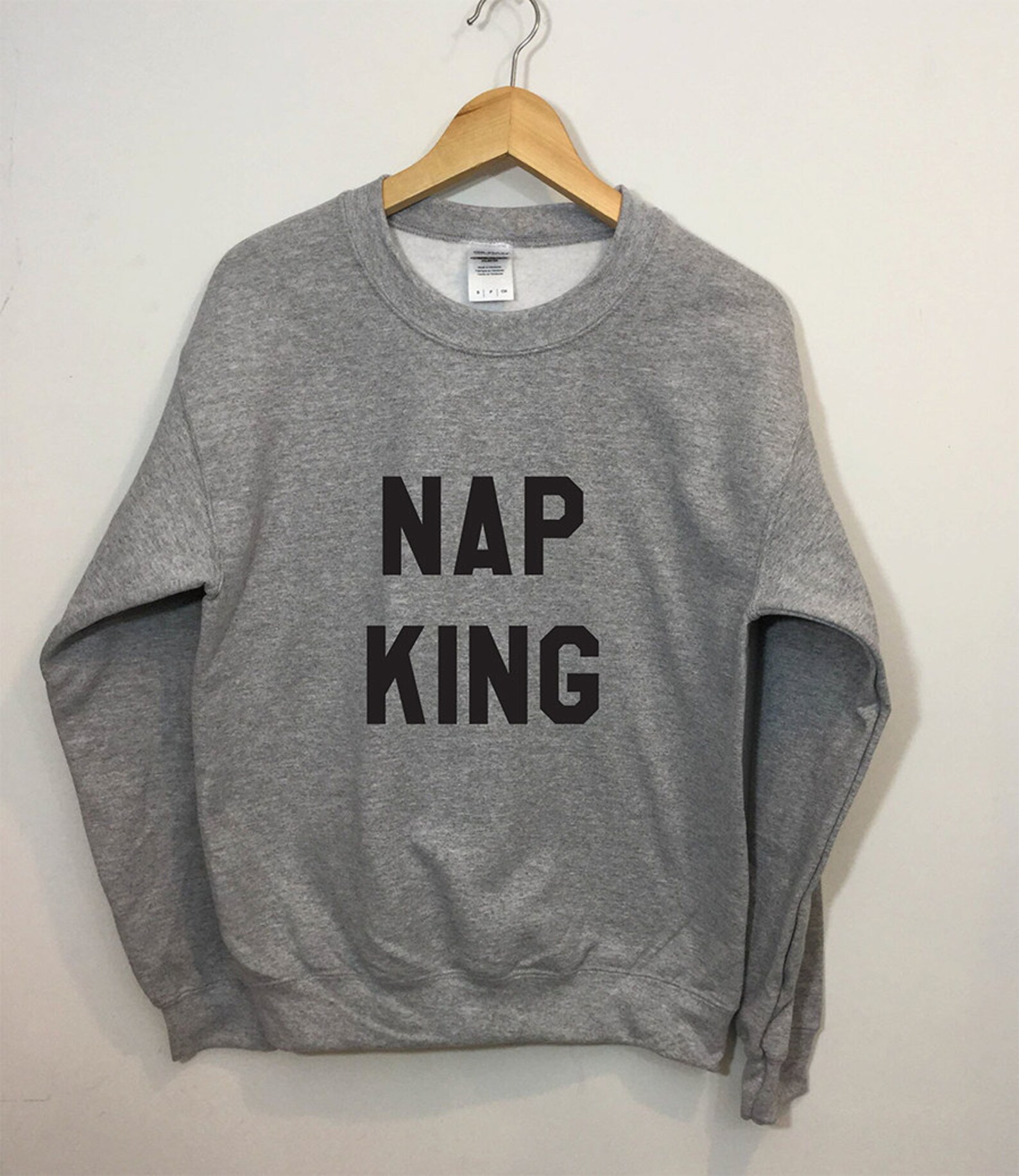Nap King Sweatshirt Funny Cozy Lounging Pullover - Etsy