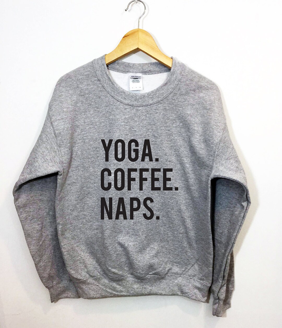 Yoga Coffee Naps Sweatshirt Workout Yoga Training Lounging Pullover - Etsy