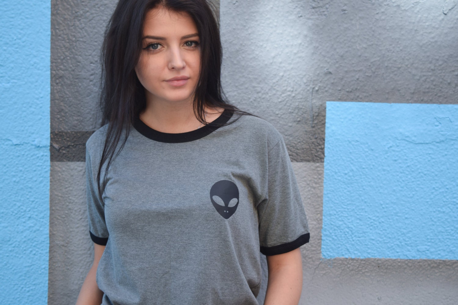 Alien Pocket Patch Ringer Tee Tumblr Shirt Unisex Sizing - Etsy