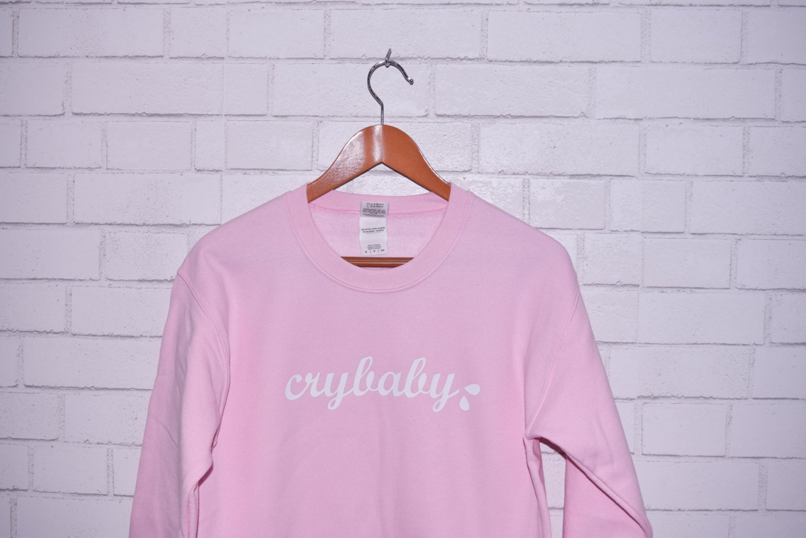 Pink Crybaby Sweatshirt Soft Pink Cozy Cry Baby Sweater - Etsy