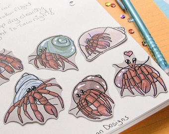 Hermit Crab Sticker - Etsy