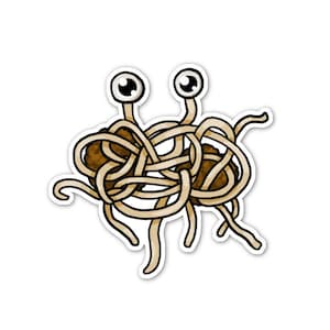 Flying Spaghetti Monster Vinyl Sticker Pastafarian - Etsy