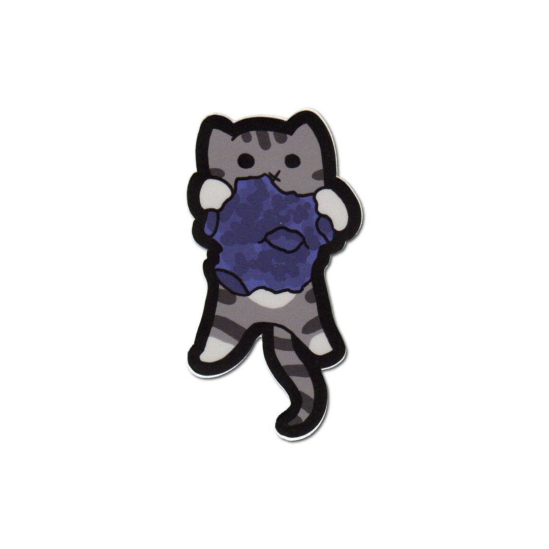 Space Cat Vinyl Sticker Large Size Kitty on Meteor Cat Cute Sticker Car ...