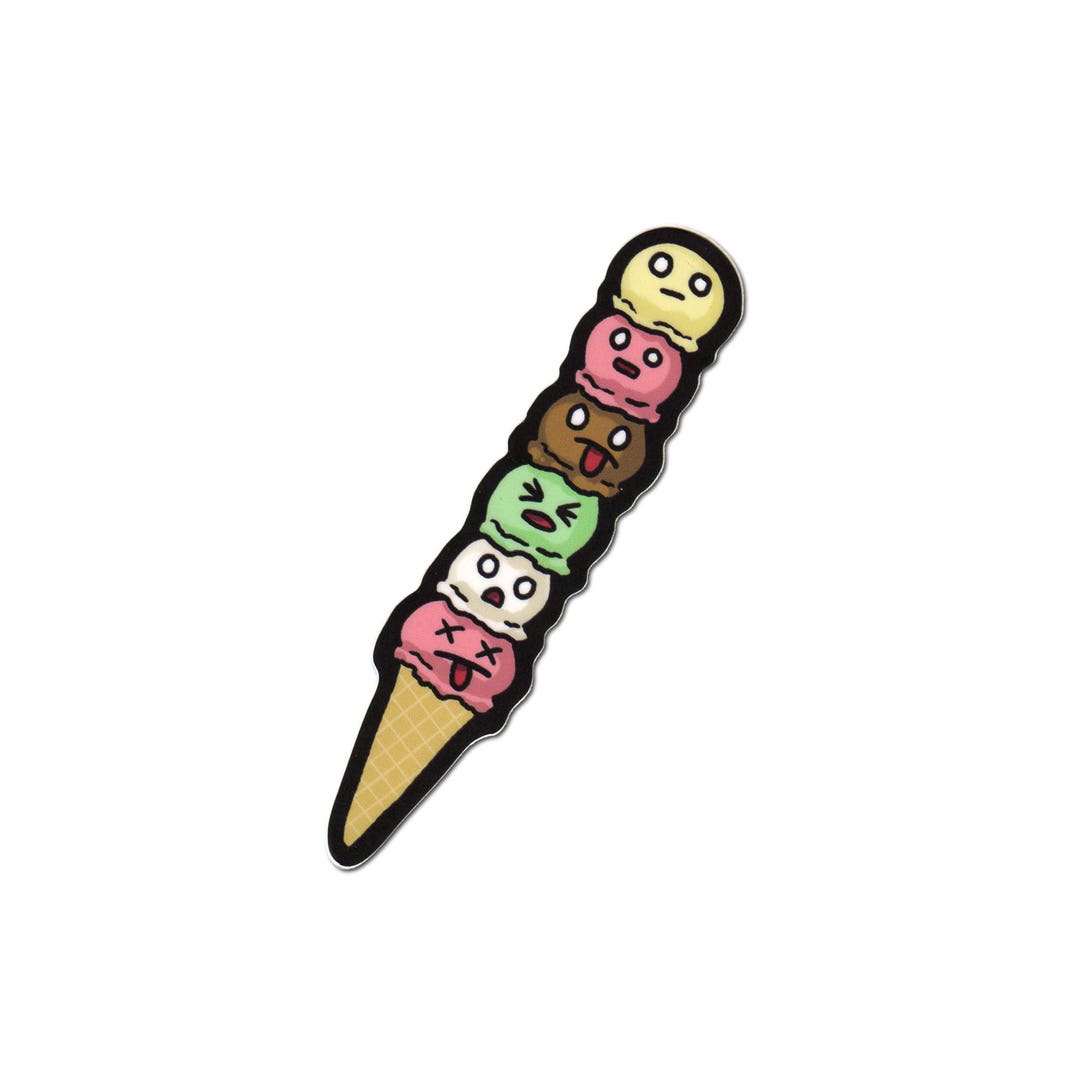 Ice Cream Cone Sticker, Laptop Sticker, Car Sticker, Bumper Sticker ...