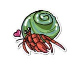 Hermit Crab Vinyl Sticker Laptop Stickers Cute Crabs - Etsy
