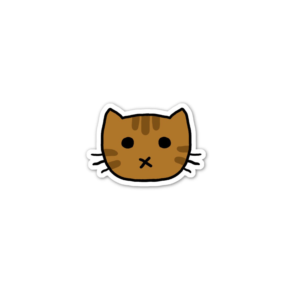 Chocolate Tabby Cat Sticker Phone Sticker Cat Laptop - Etsy