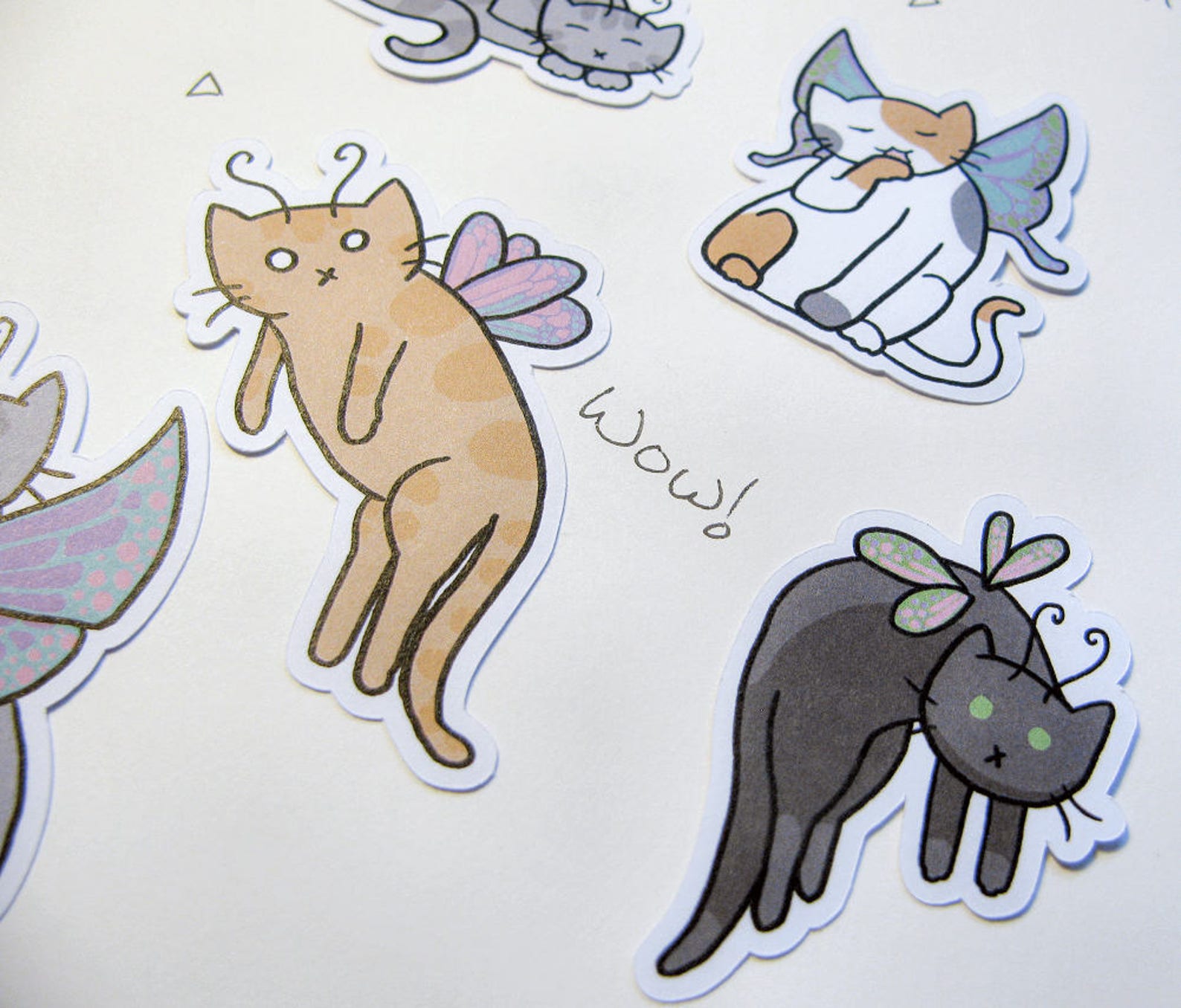Cute Fairy Cat Stickers Playful Kitties Journaling Sticker - Etsy