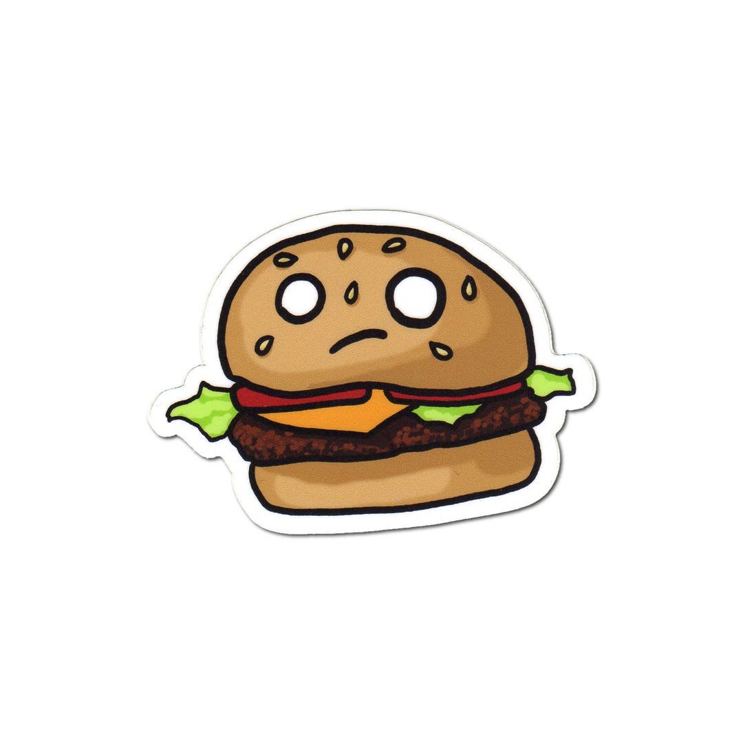 Cheeseburger Sticker, Laptop Sticker, Car Sticker, Bumper Sticker ...