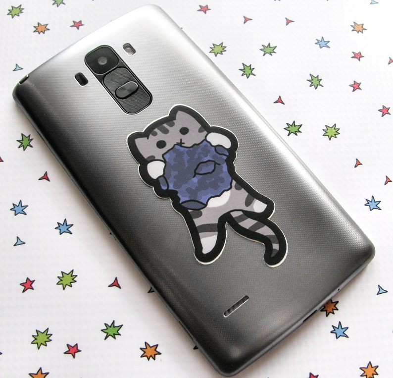 Space Cat Vinyl Sticker Large Size Kitty on Meteor Cat Cute - Etsy Canada