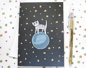 Cute cat card | Etsy