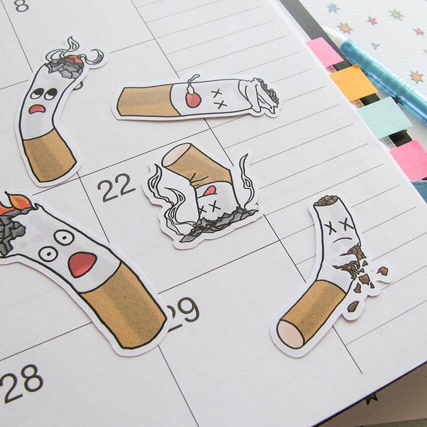 Cigarette Butt Stickers - Etsy