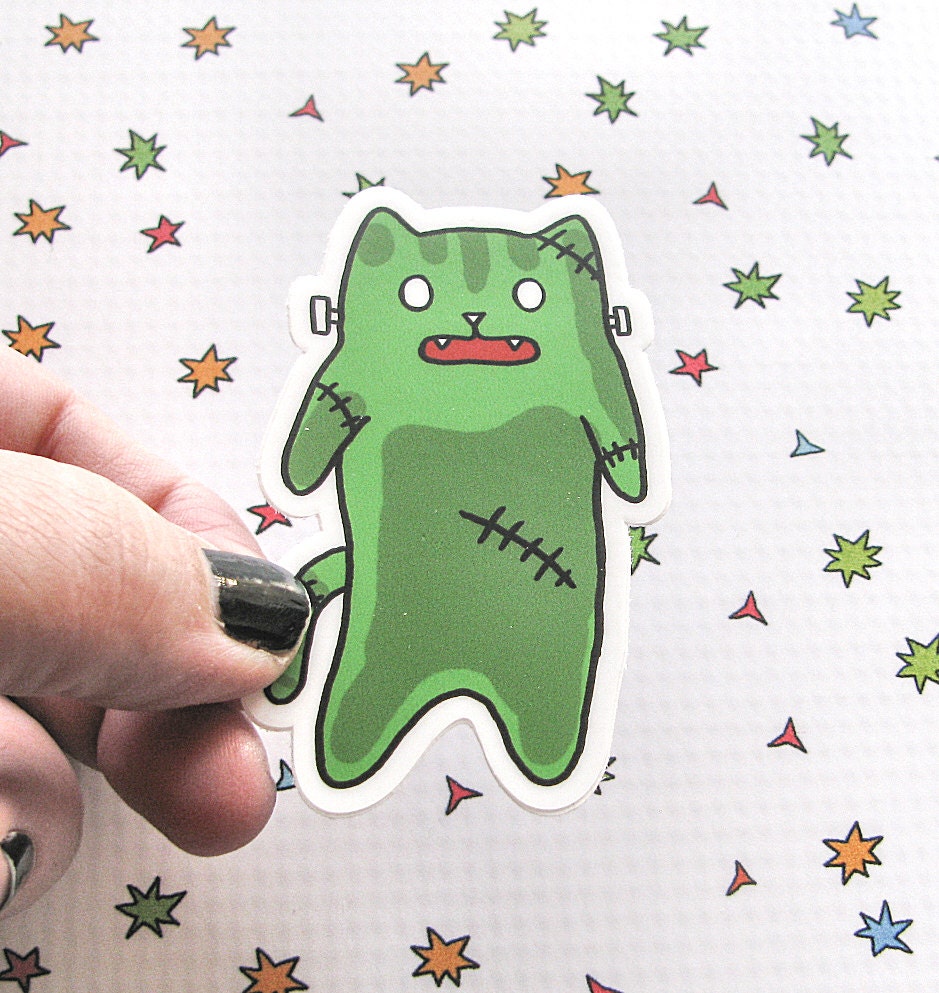 Monster Cat Sticker Laptop Sticker Car Sticker Bumper | Etsy