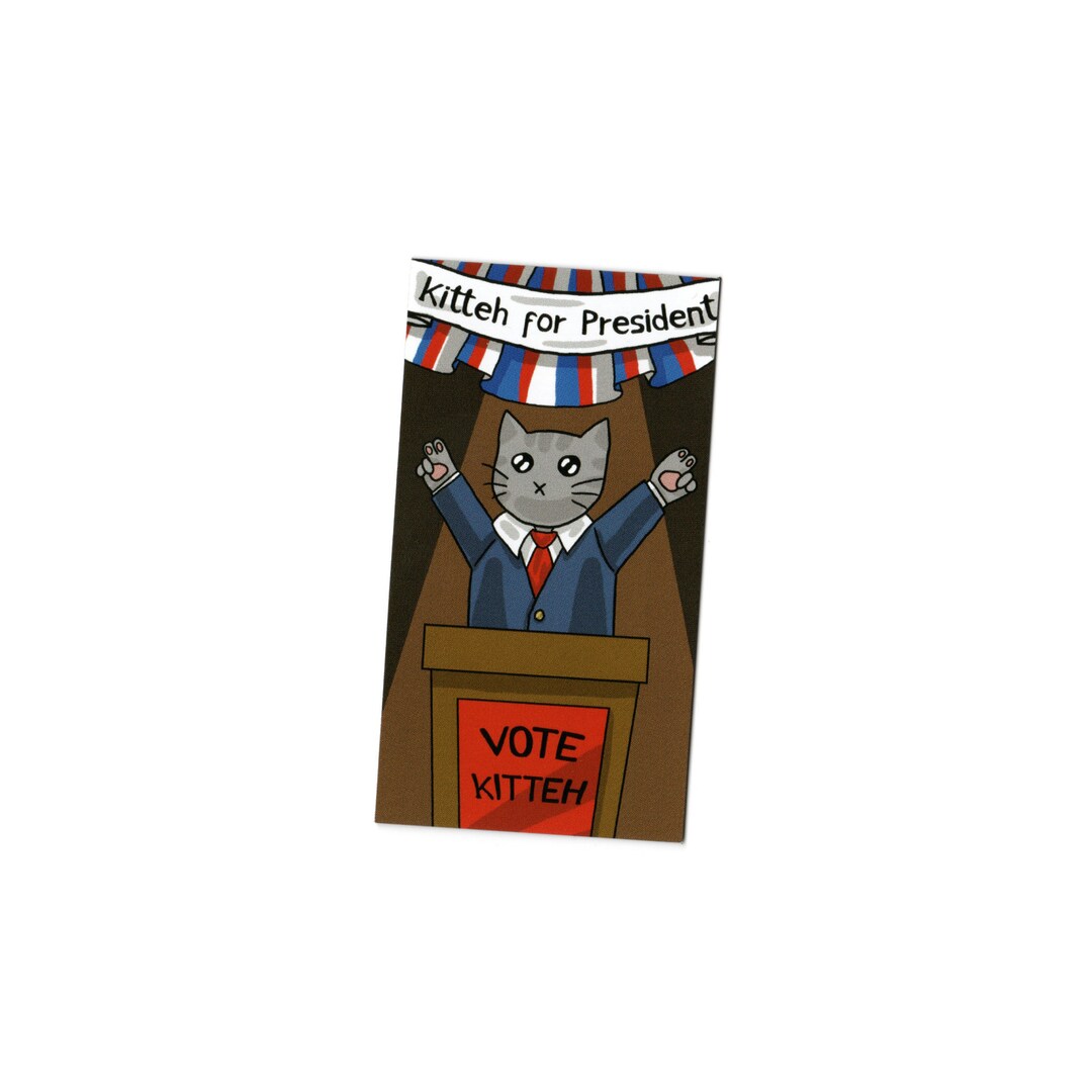 Kitty for President Cat Election Magnet Refrigerator - Etsy Australia