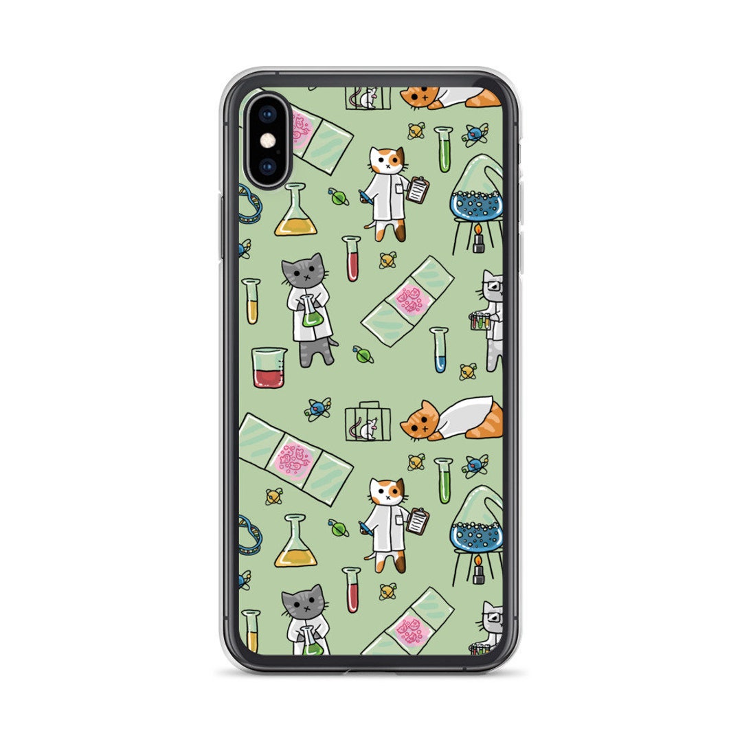 Science Cats Case for Iphone, Cute Scientist, Nerdy Phone Case, Phone ...