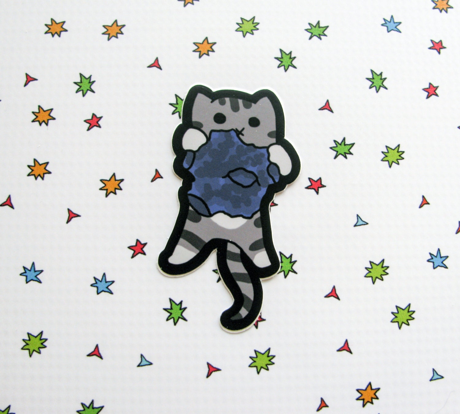 Space Cat Vinyl Sticker Large Size Kitty on Meteor Cat Cute - Etsy Canada