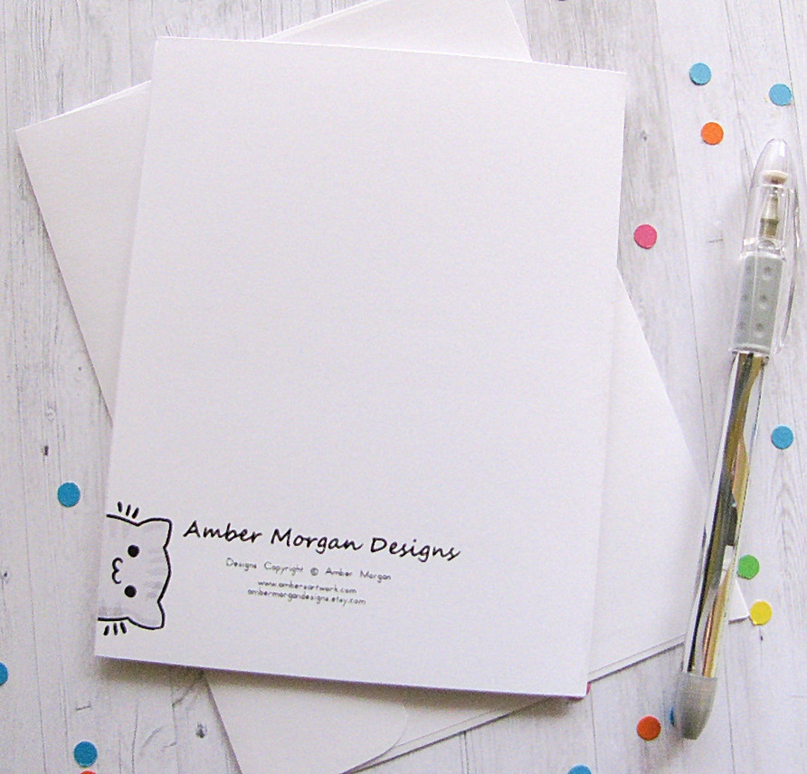 Cute Cat Card Any Occasion Card Cute Greeting Card Police | Etsy