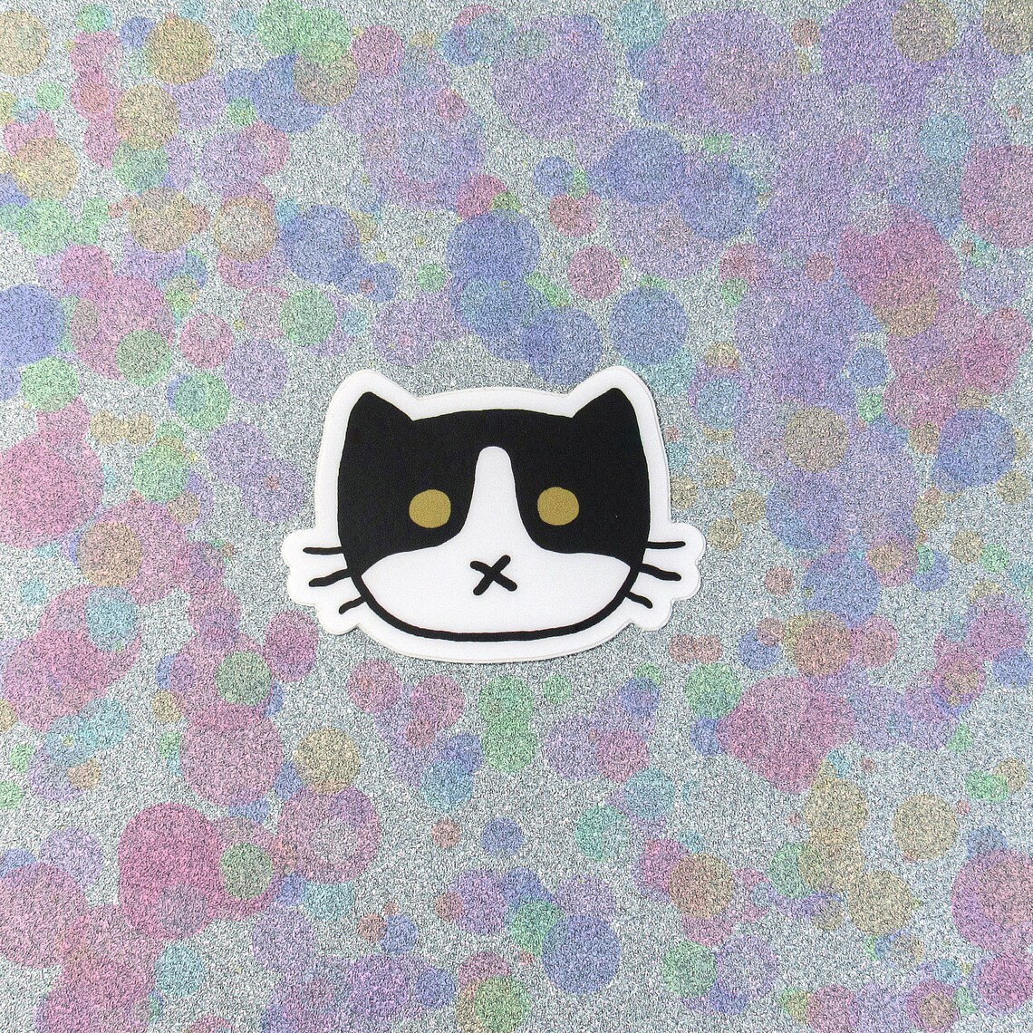 Black and White Cat Sticker Phone Sticker Cat Laptop | Etsy