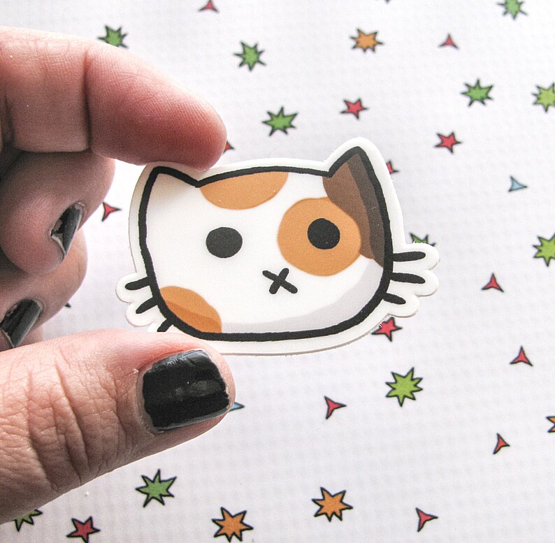 Calico Cat Sticker Phone Sticker Cat Laptop Sticker Car - Etsy