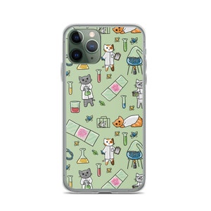 Science Cats Case for Iphone, Cute Scientist, Nerdy Phone Case, Phone ...