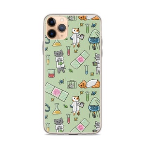 Science Cats Case for Iphone, Cute Scientist, Nerdy Phone Case, Phone ...