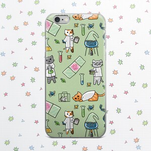 Science Cats Case for Iphone, Cute Scientist, Nerdy Phone Case, Phone ...