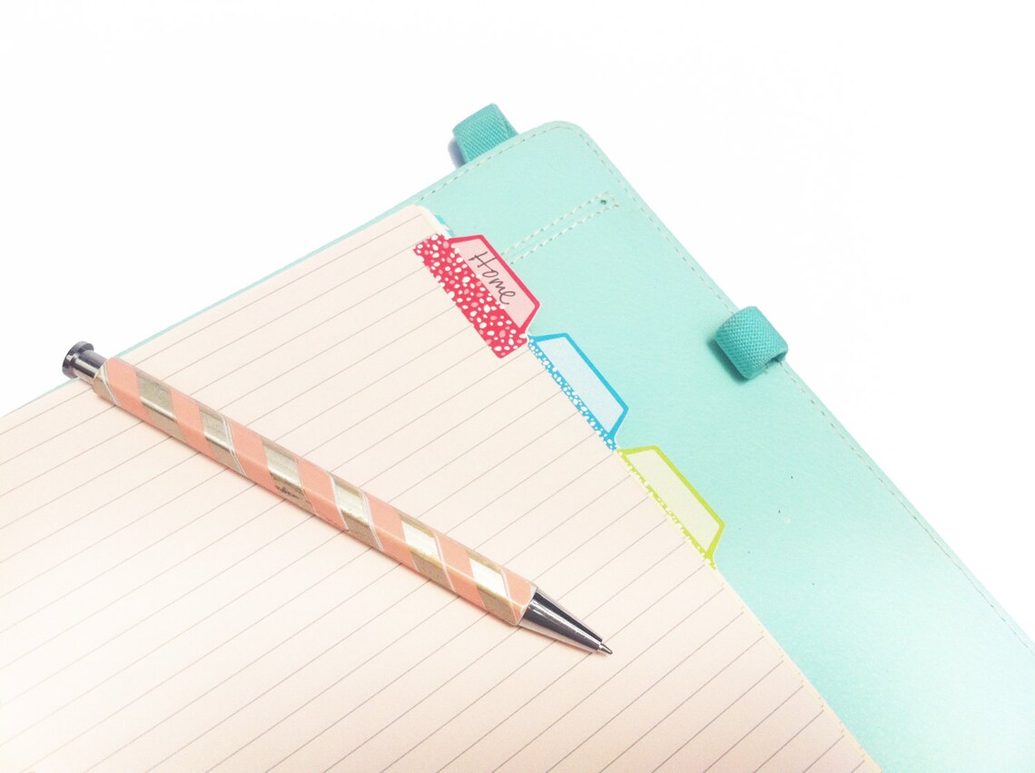 Adhesive Tabs for Planner or Files MINT | Etsy