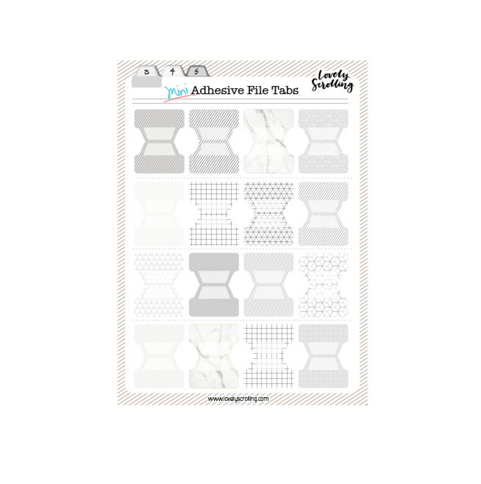 Mini Adhesive Tabs for Planner or Files - Etsy