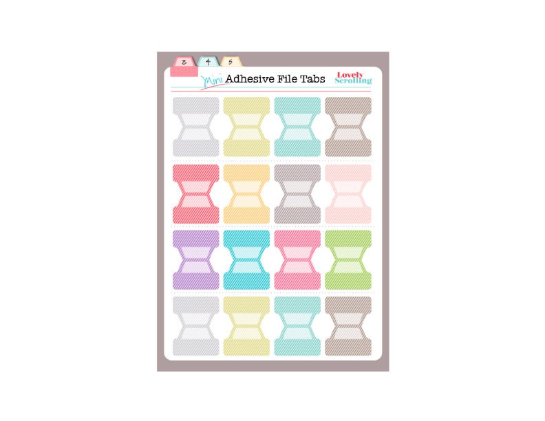 Mini Adhesive Tabs for Planner or Files - Etsy Canada