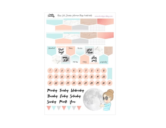 Flags Planner Stickers 1 Sheet | Etsy
