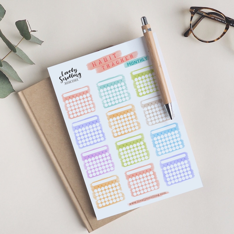 Habit Tracker Stickers - Etsy