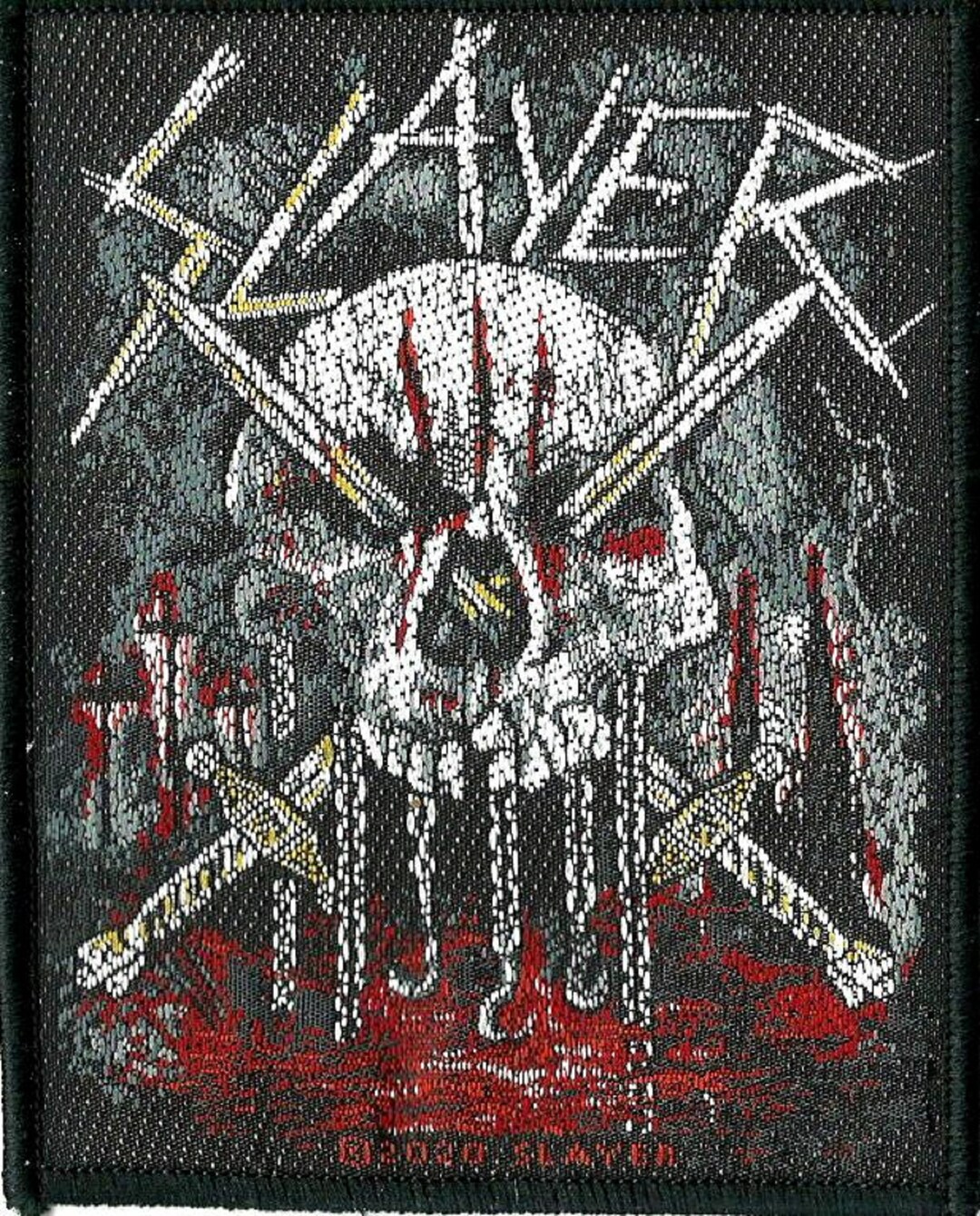 SLAYER Skull & Swords NEW Woven Sew on Patch 10 X 7.5 Cm / 4 X - Etsy