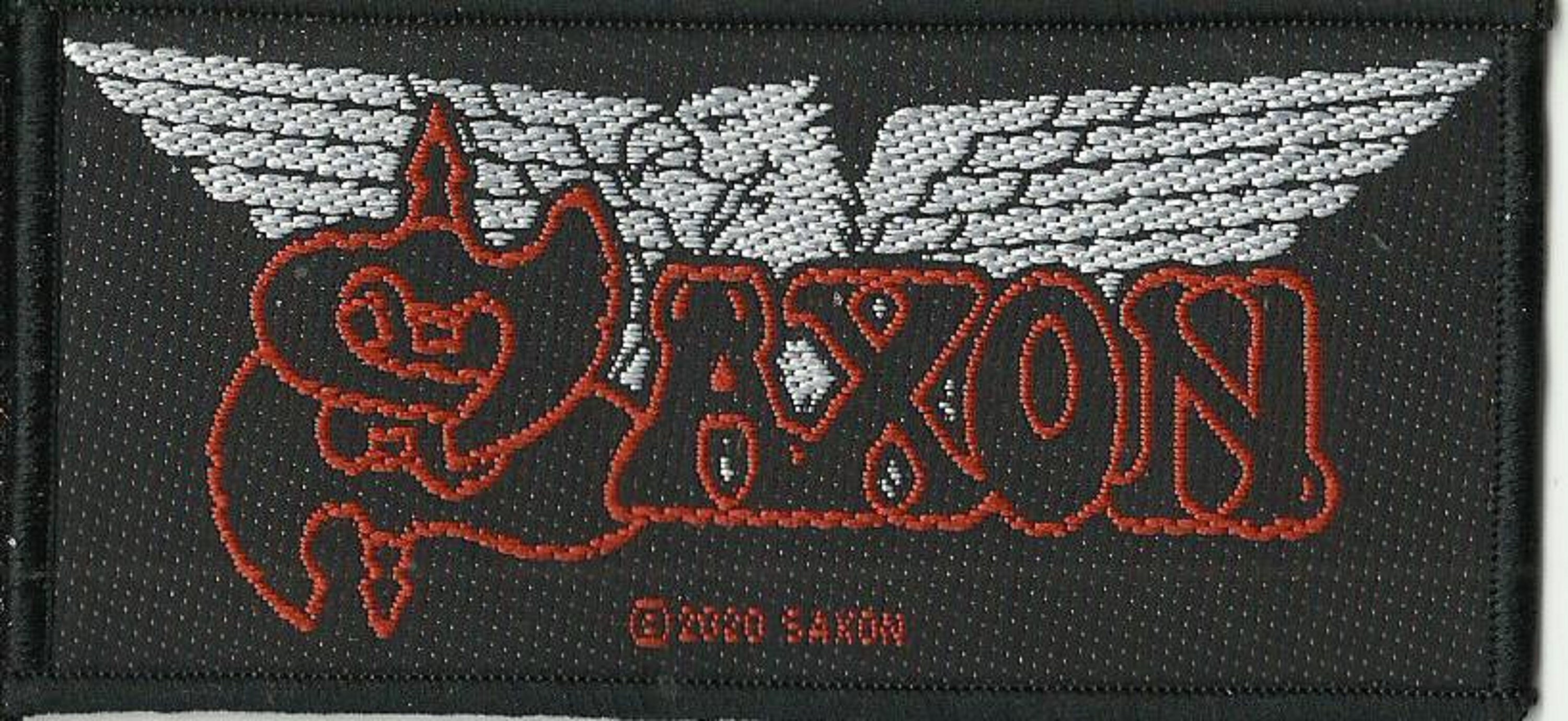 SAXON eagle logo NEW woven sew on patch 10 x 5 cm / 4 x 2 | Etsy