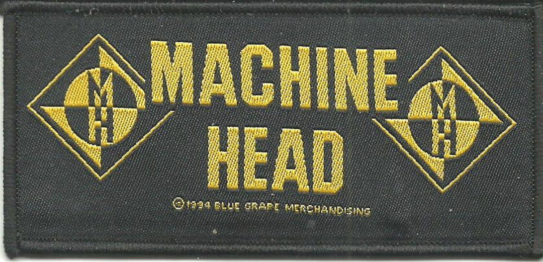 MACHINE HEAD Logos RARE Woven Sew/iron on Patch 10 X 5 Cm / 4 X 2 ...