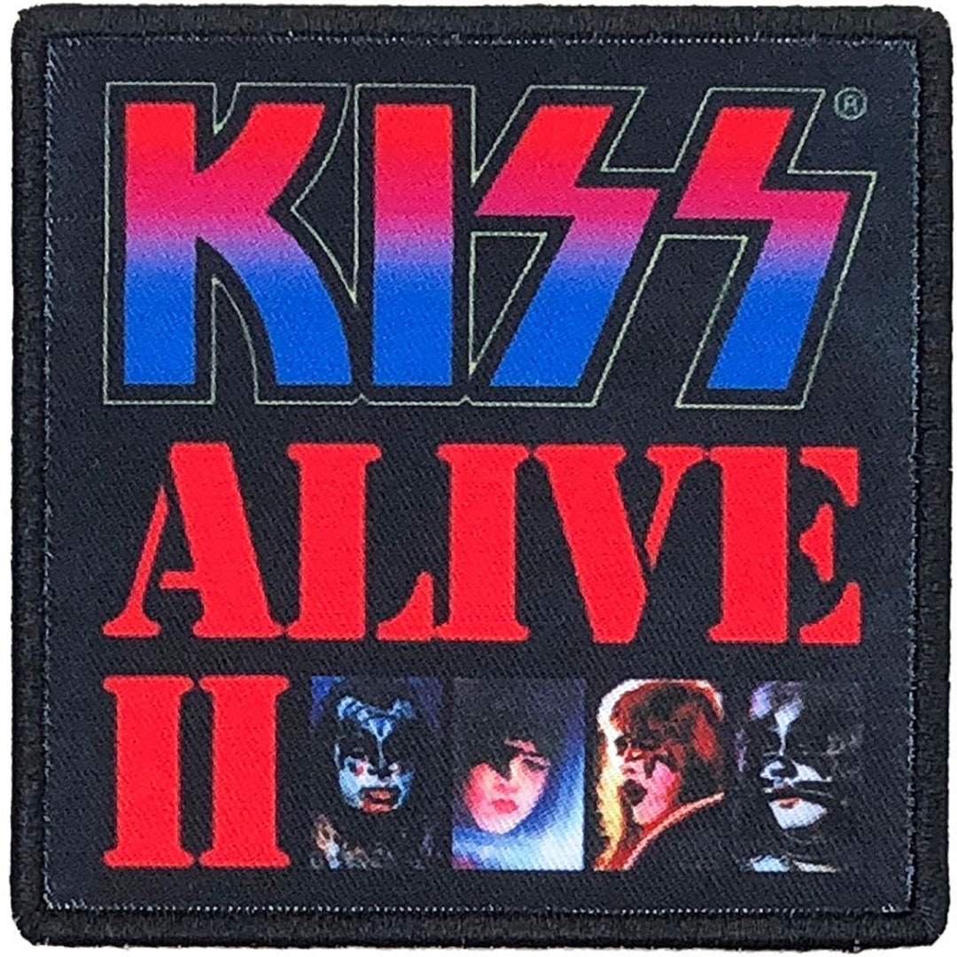 KISS Alive 2 EMBROIDERED Border Printed Iron on Patch Mint Condition ...