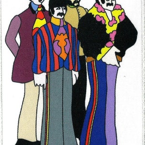 BEATLES Band Border Embroidered/printed Sew/iron on Patch 14 X 10 ...