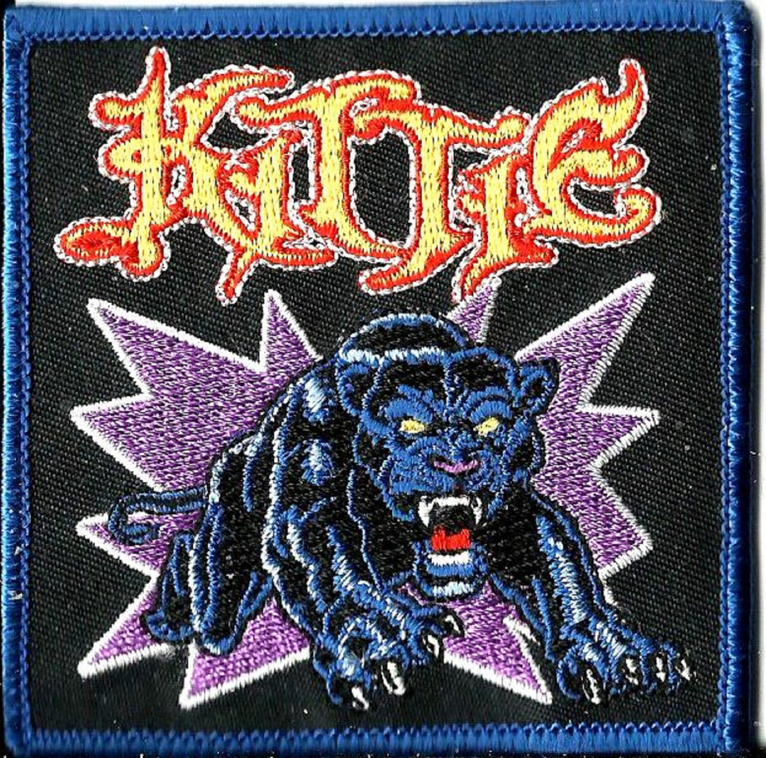 KITTIE Blue Tiger VINTAGE Embroidered Iron on Patch Very Rare Mint ...