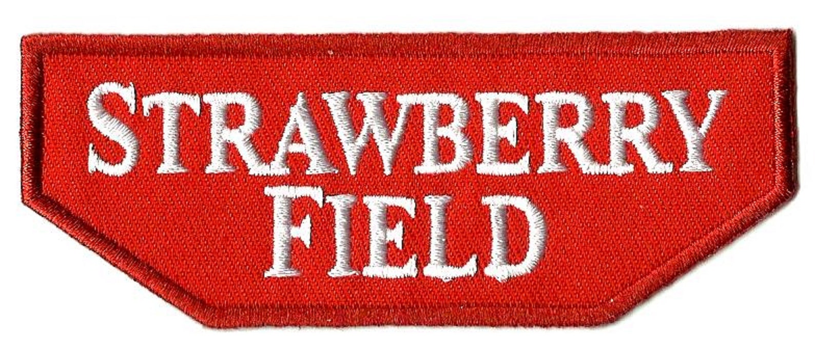 BEATLES drop t logo die cut black on white embroidered | Etsy