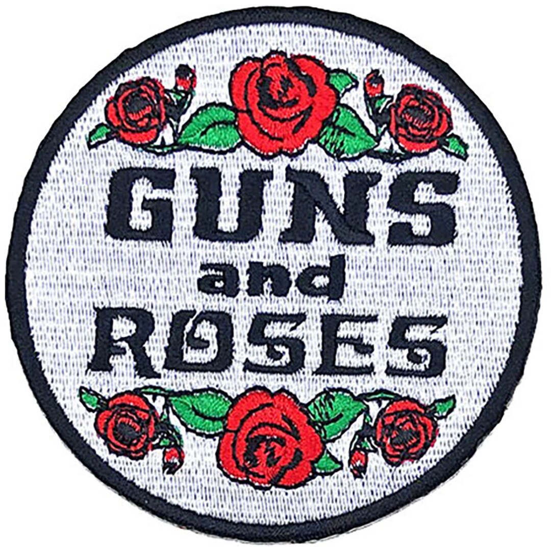 GUNS N ROSES Roses EMBROIDERED Iron on Circular Patch Brand New ...