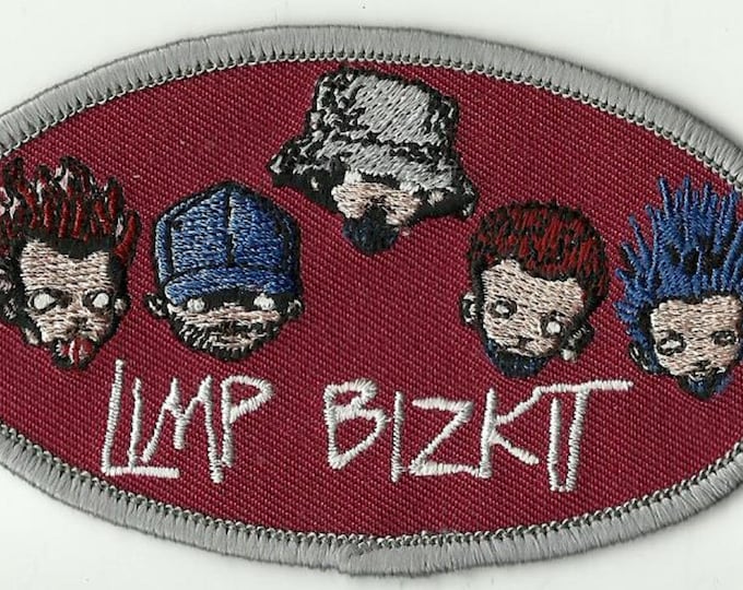 LIMP BIZKIT Cartoon Heads VINTAGE 1999 Oval Embroidered Iron on Patch ...