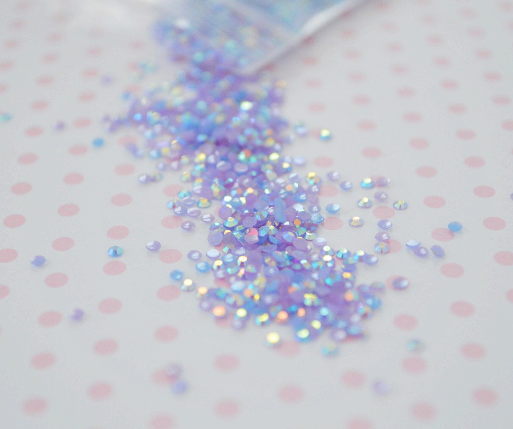 2mm Purple Ab Iridescent Rhinestone Flatback Resin Decoden Cabochon - 5 ...