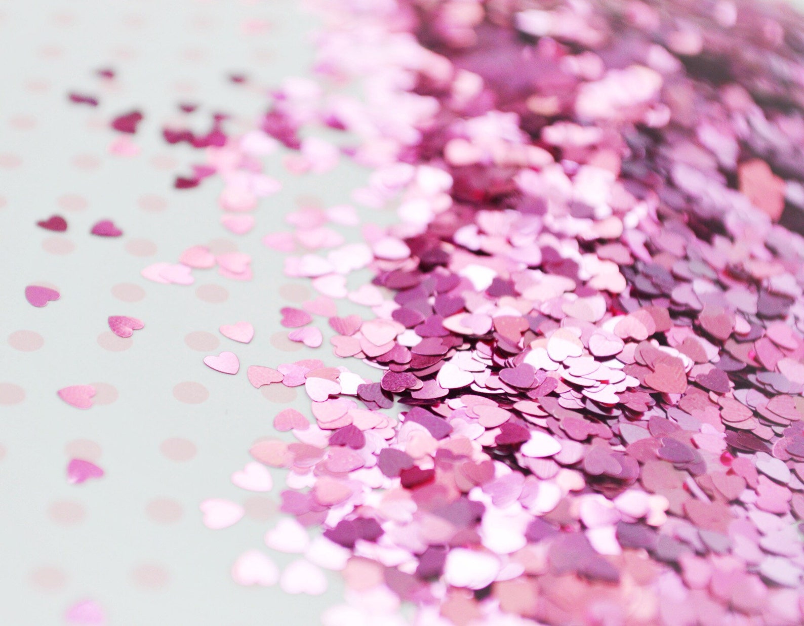 3mm Kawaii Metallic Pink Heart Valentine Glitter Resin Supplies Nail ...