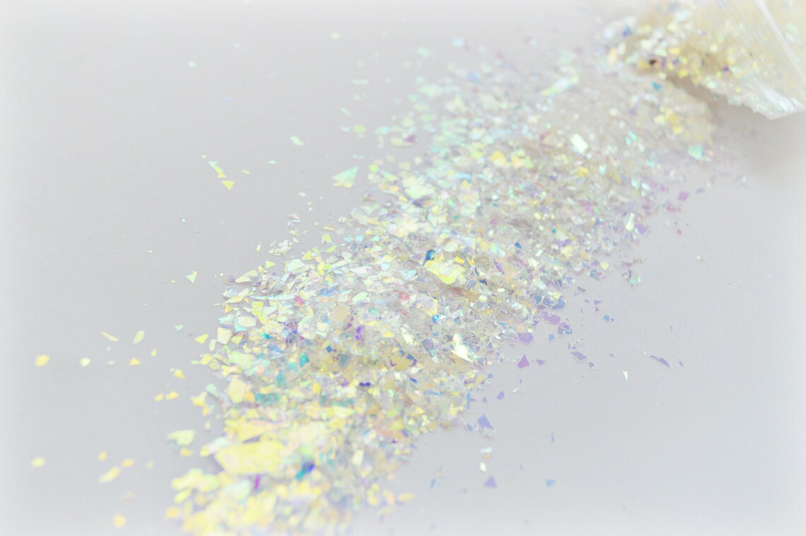 Clear Iridescent Glitter Shards Yume Kawaii Resin Supplies Nail Art ...