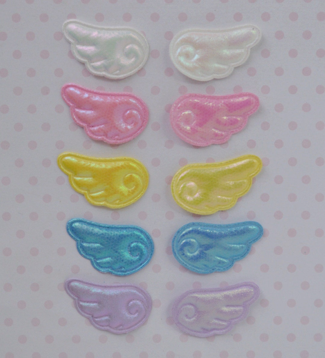 30mm Pastel Pearlescent Rainbow Wing Angel Fairy Bird Wings Kawaii ...