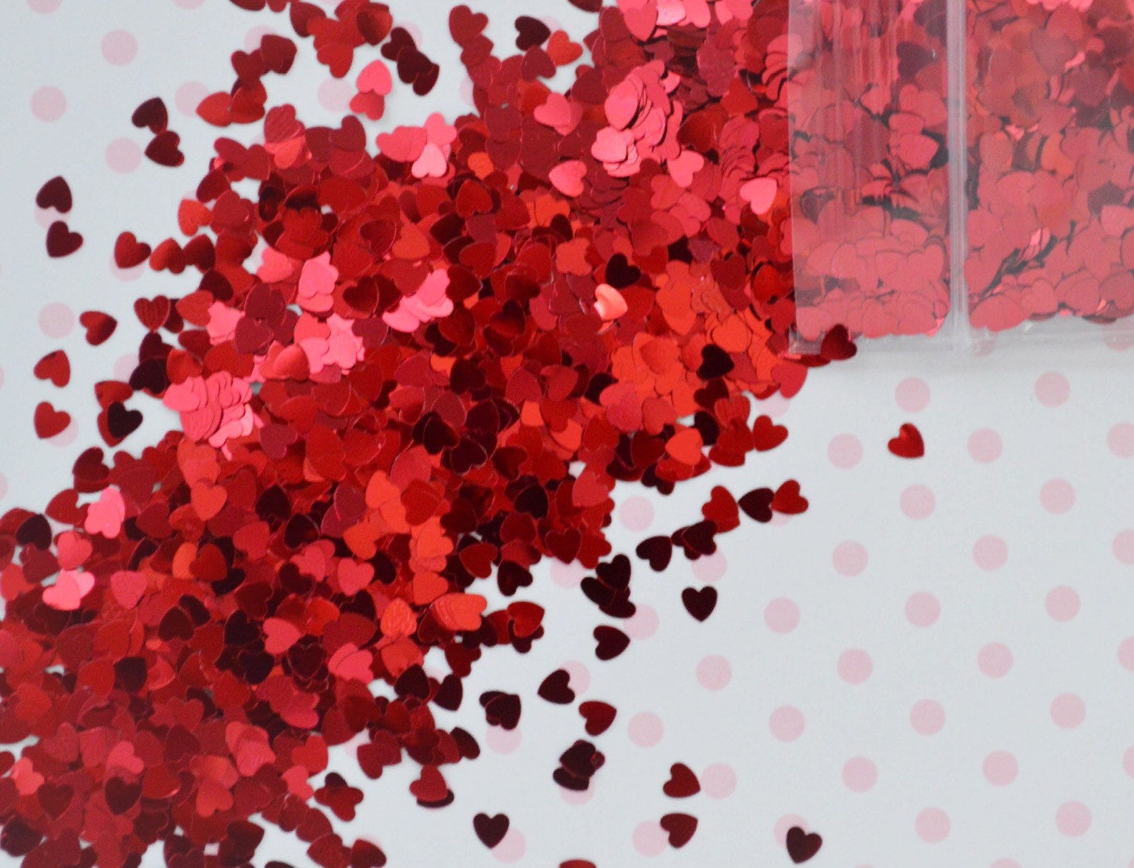 3mm Kawaii Metallic Red Heart Valentine Glitter Resin Supplies | Etsy