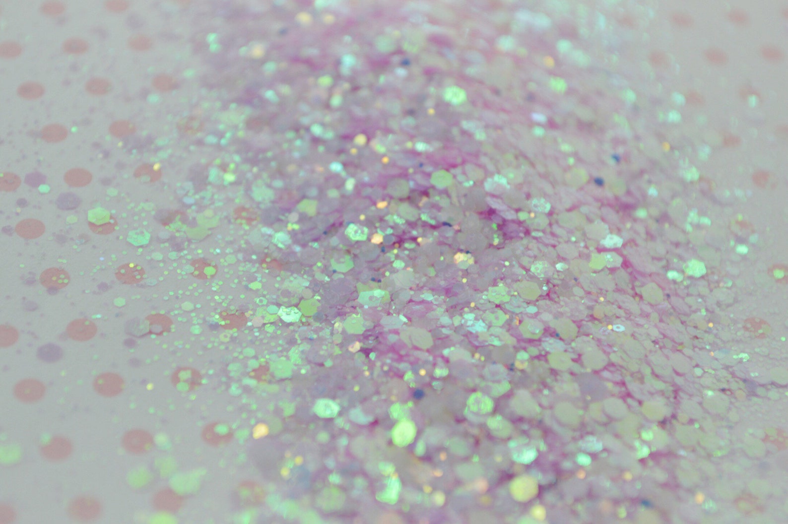 Iridescent UV Reactive Pink to Purple Mixed Size Kawaii Glitter Nail ...