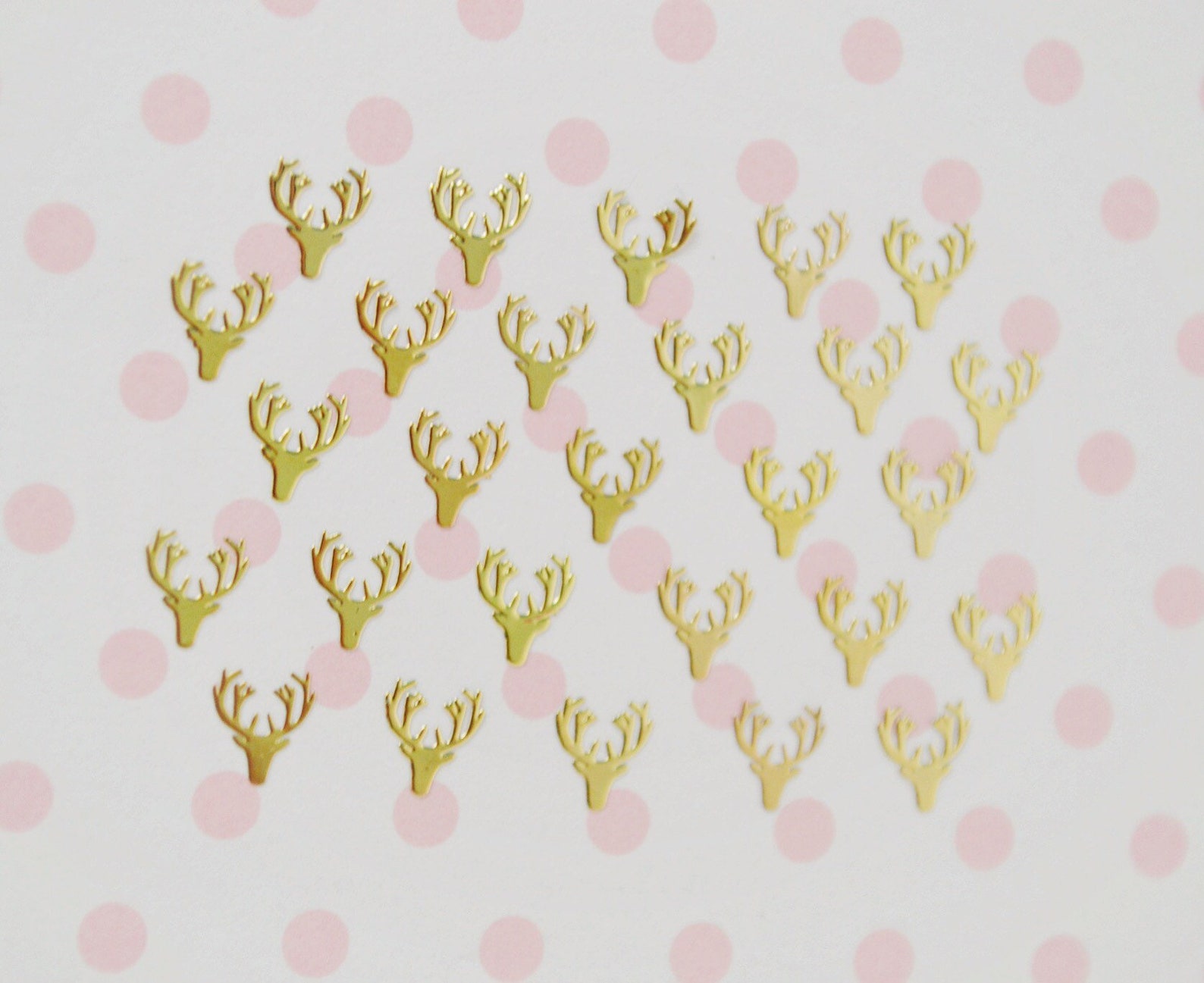 5mm Tiny Metallic Gold or Silver Deer Reindeer Stag Head Metal - Etsy