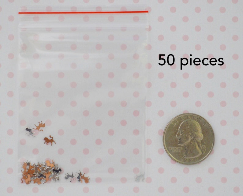 5mm Tiny Metallic Gold or Silver Unicorn Metal Glitter Resin - Etsy